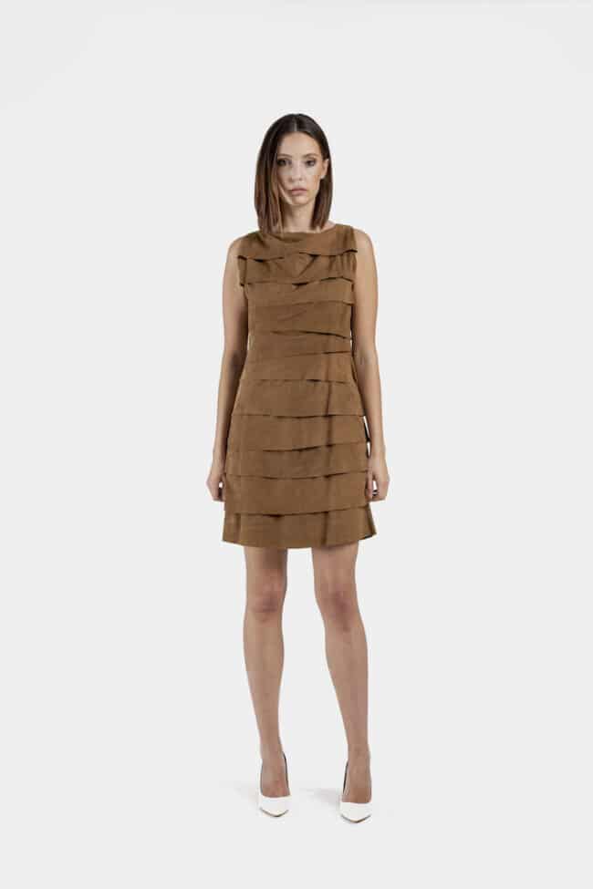 Robe en daim chèvre velours noisette - Zinka - 29thOctober