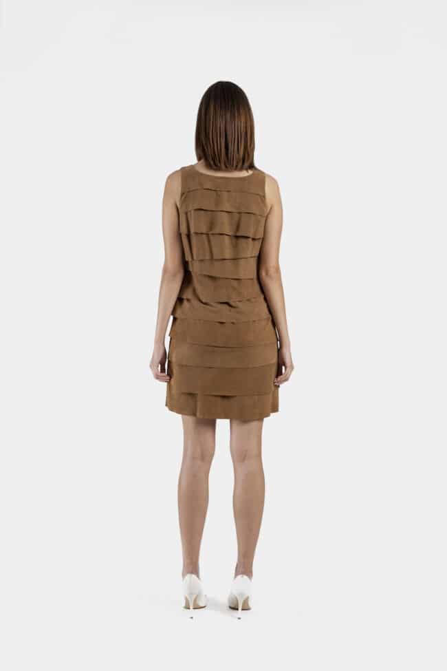 Robe en daim chèvre velours noisette - Zinka - 29thOctober